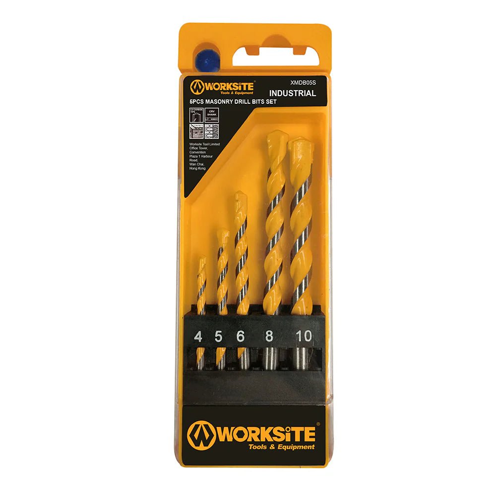 Worksite XMDB05S Masonry Drill Bits 5-Piece Set | – IMS Distribution
